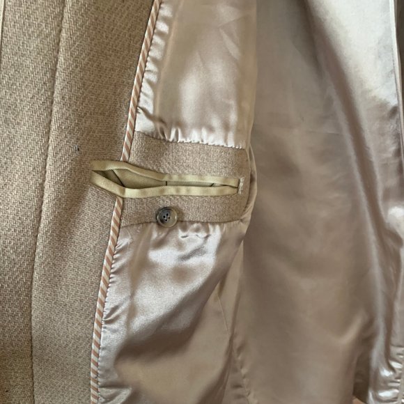 J. Crew | Jackets & Coats | J Crew Stadium Cloth Wool Tan Cocoon Zip Up ...